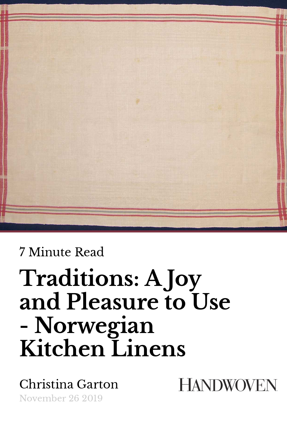 Traditions: A Joy and Pleasure to Use - Norwegian Kitchen Linens ...