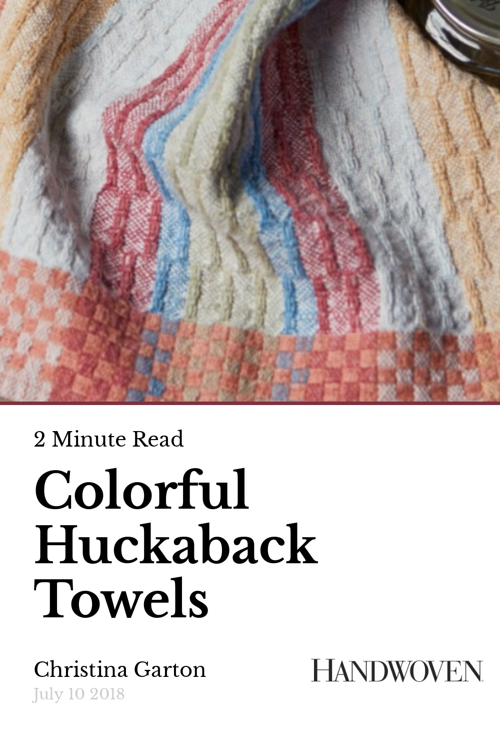 Colorful Huckaback Towels | Handwoven