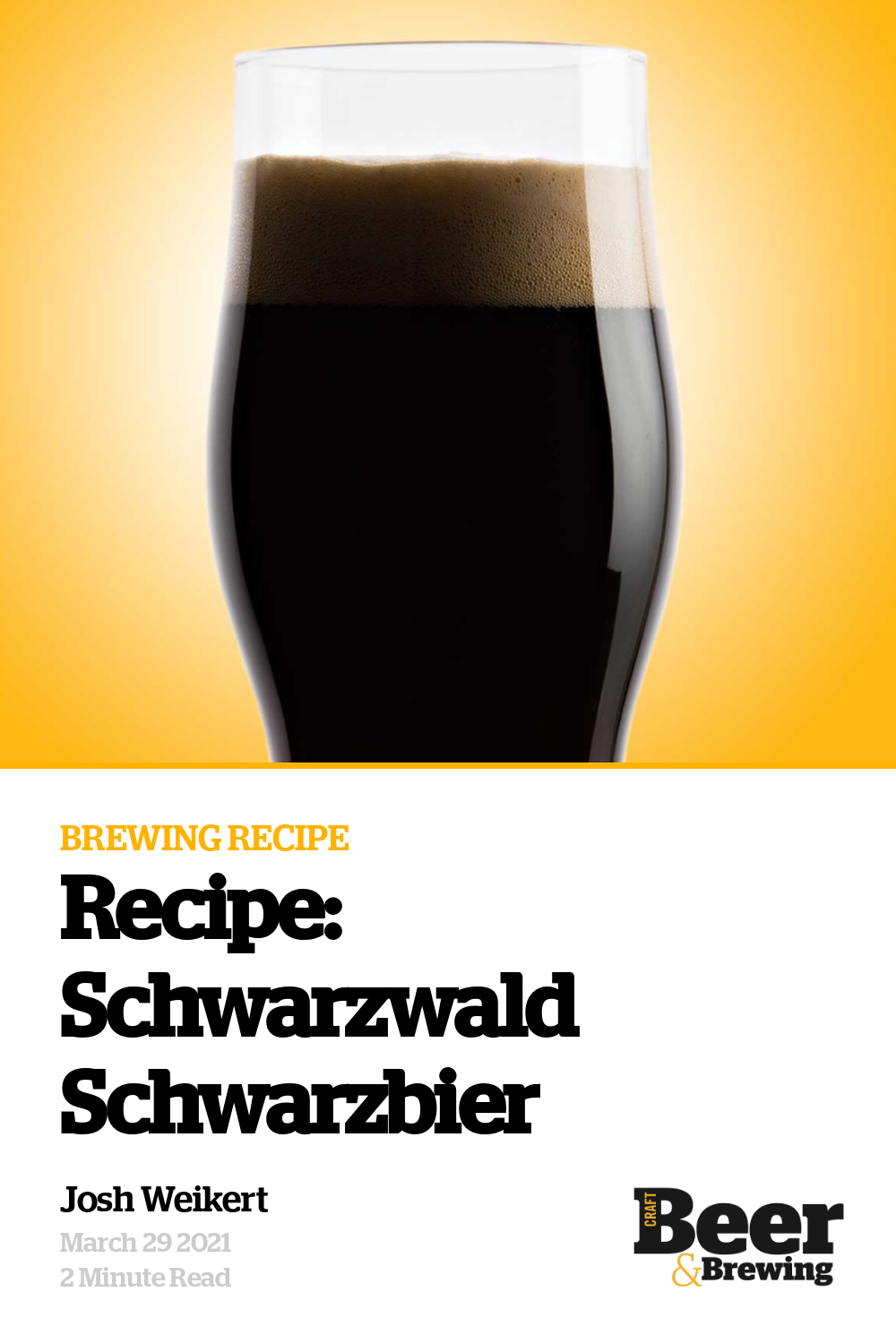 Recipe: Schwarzwald Schwarzbier | Craft Beer & Brewing