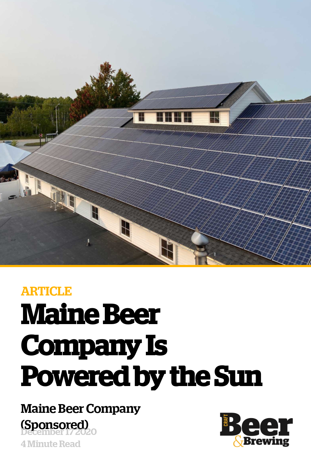 Maine Beer Company Is Powered by the Sun | Craft Beer & Brewing
