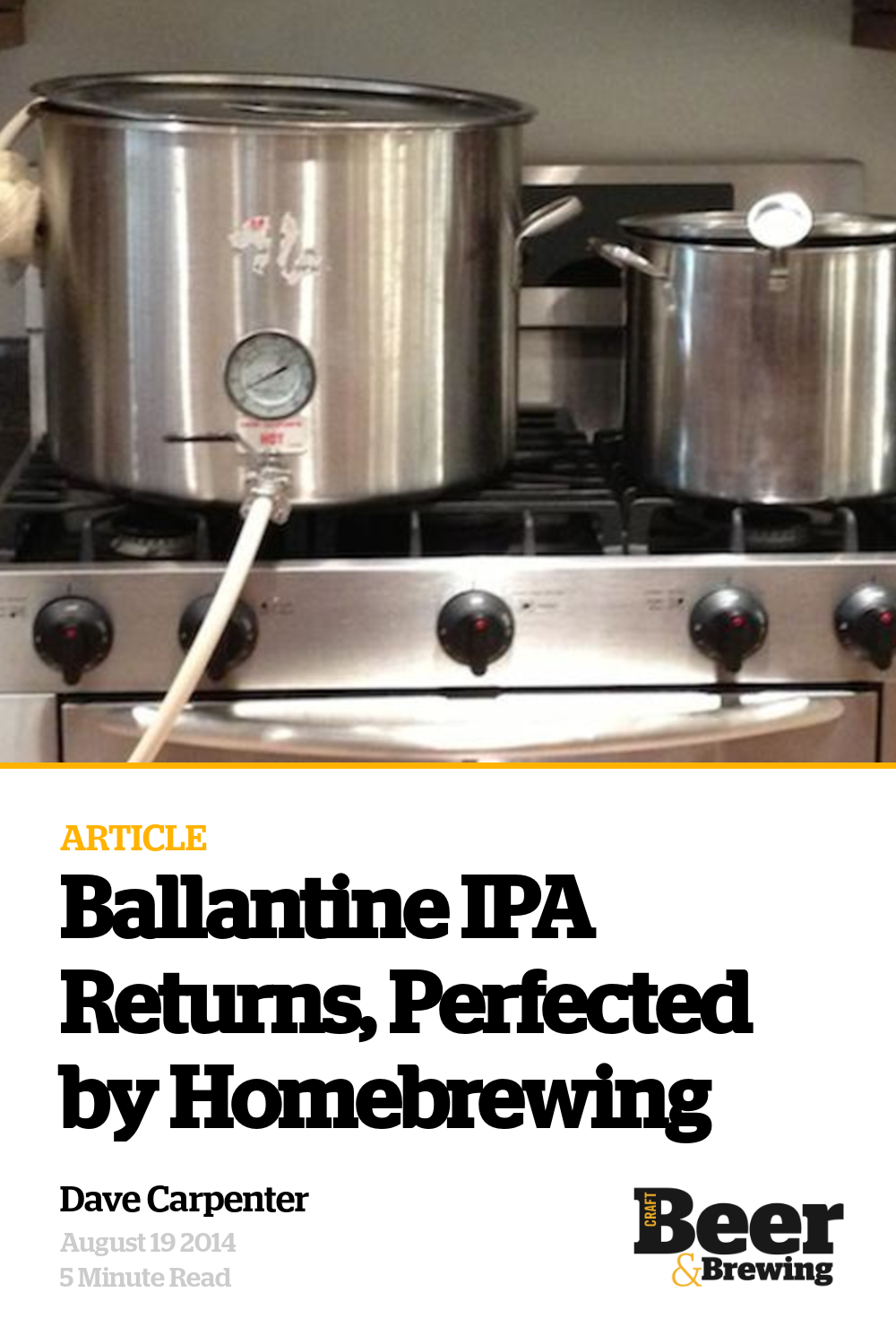 Ballantine IPA Returns, Perfected by Homebrewing | Craft Beer & Brewing
