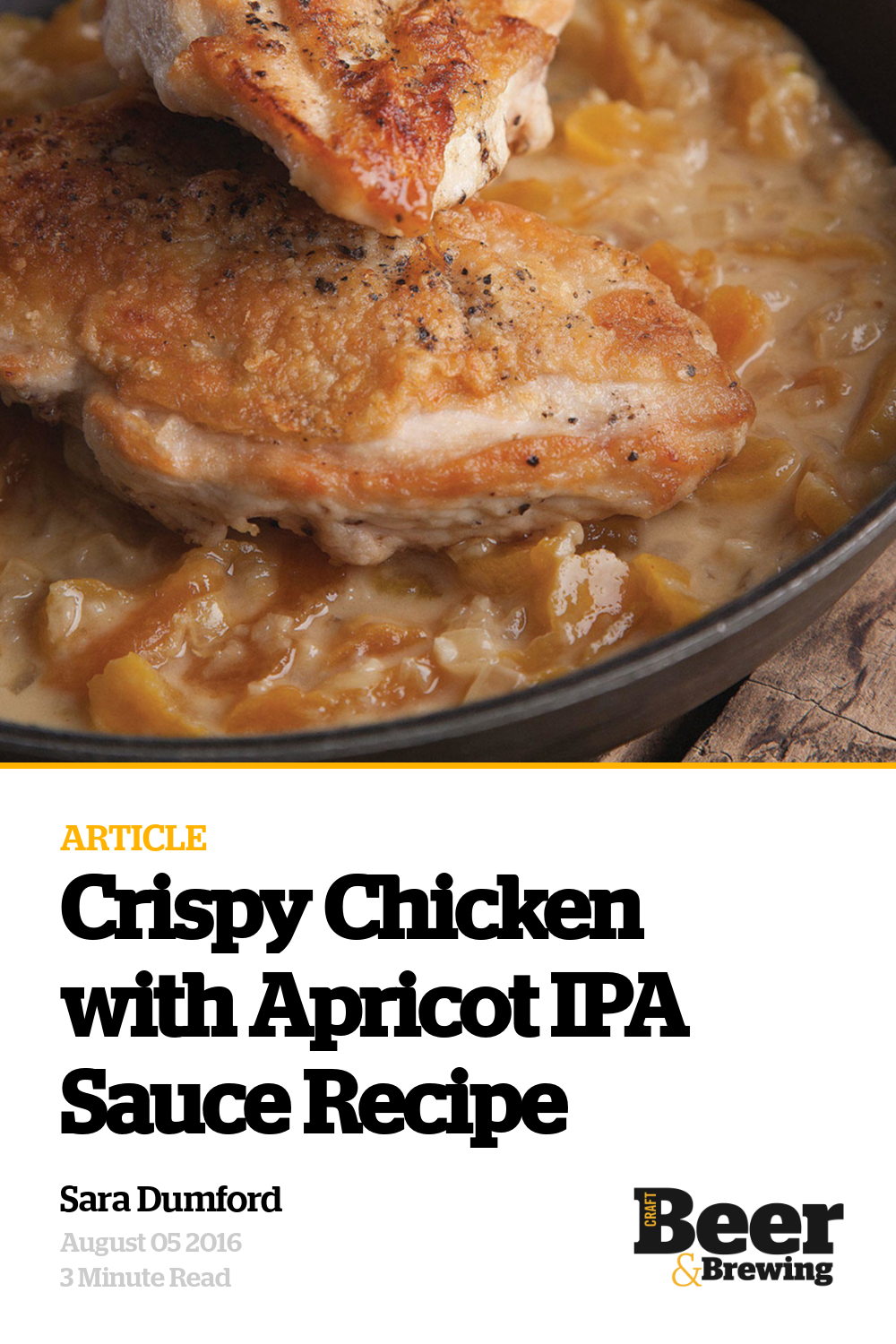 Crispy Chicken with Apricot IPA Sauce Recipe | Craft Beer & Brewing