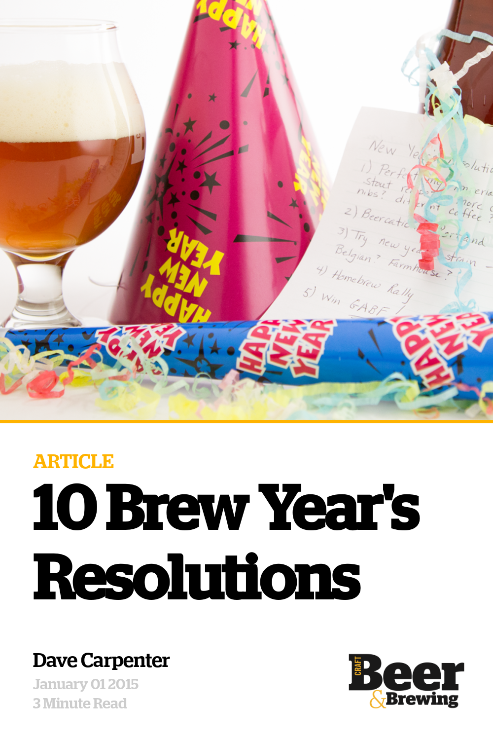 10 Brew Year's Resolutions | Craft Beer & Brewing