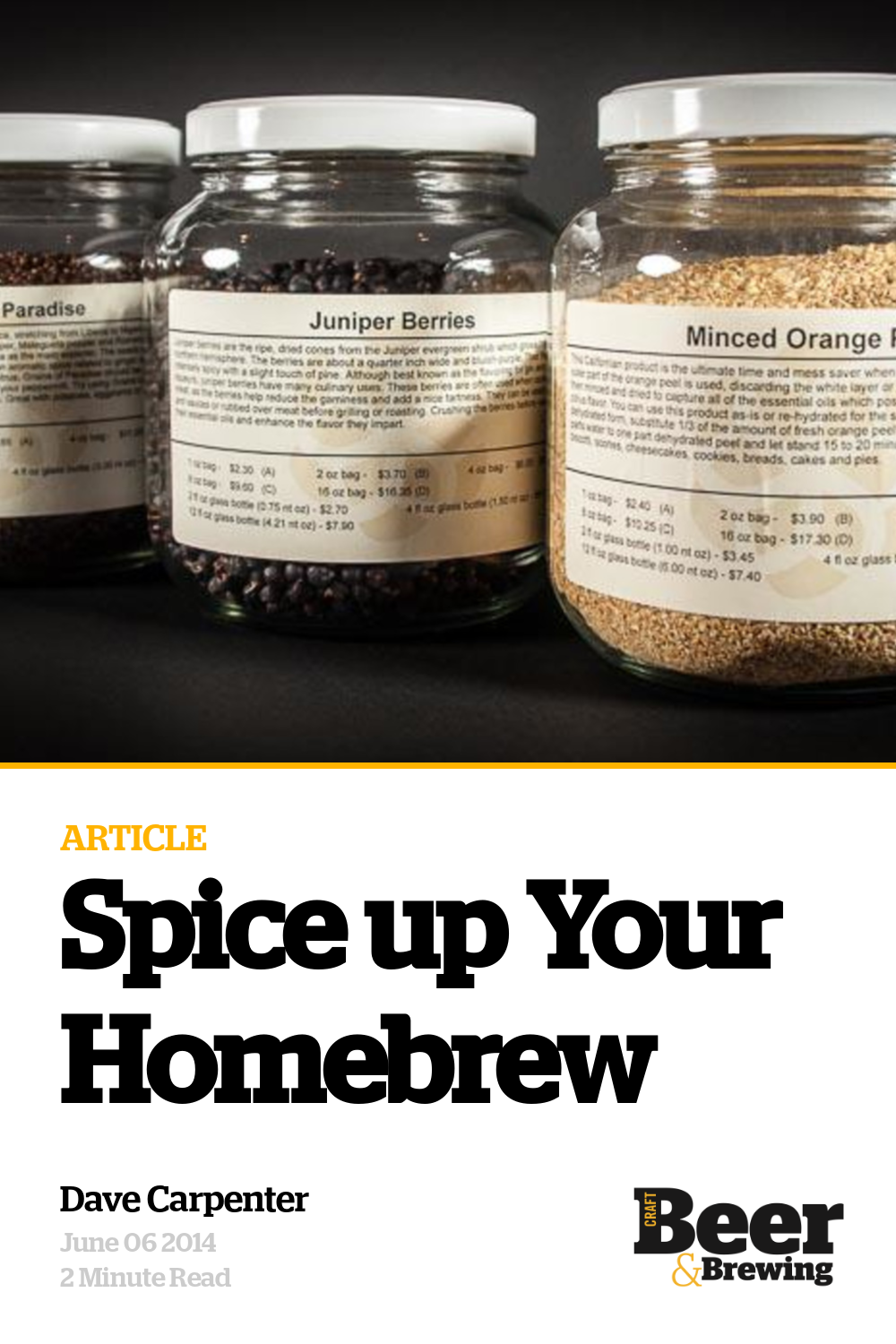 Spice up Your Homebrew | Craft Beer & Brewing