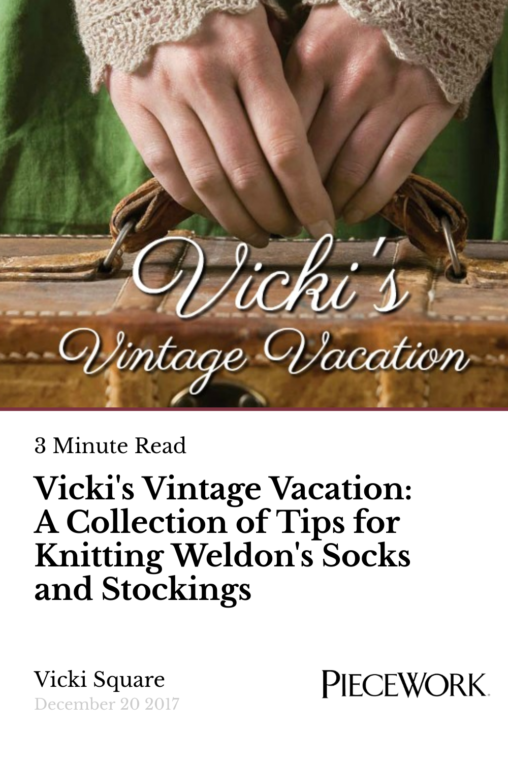 Vicki's Vintage Vacation: A Collection of Tips for Knitting Weldon's ...