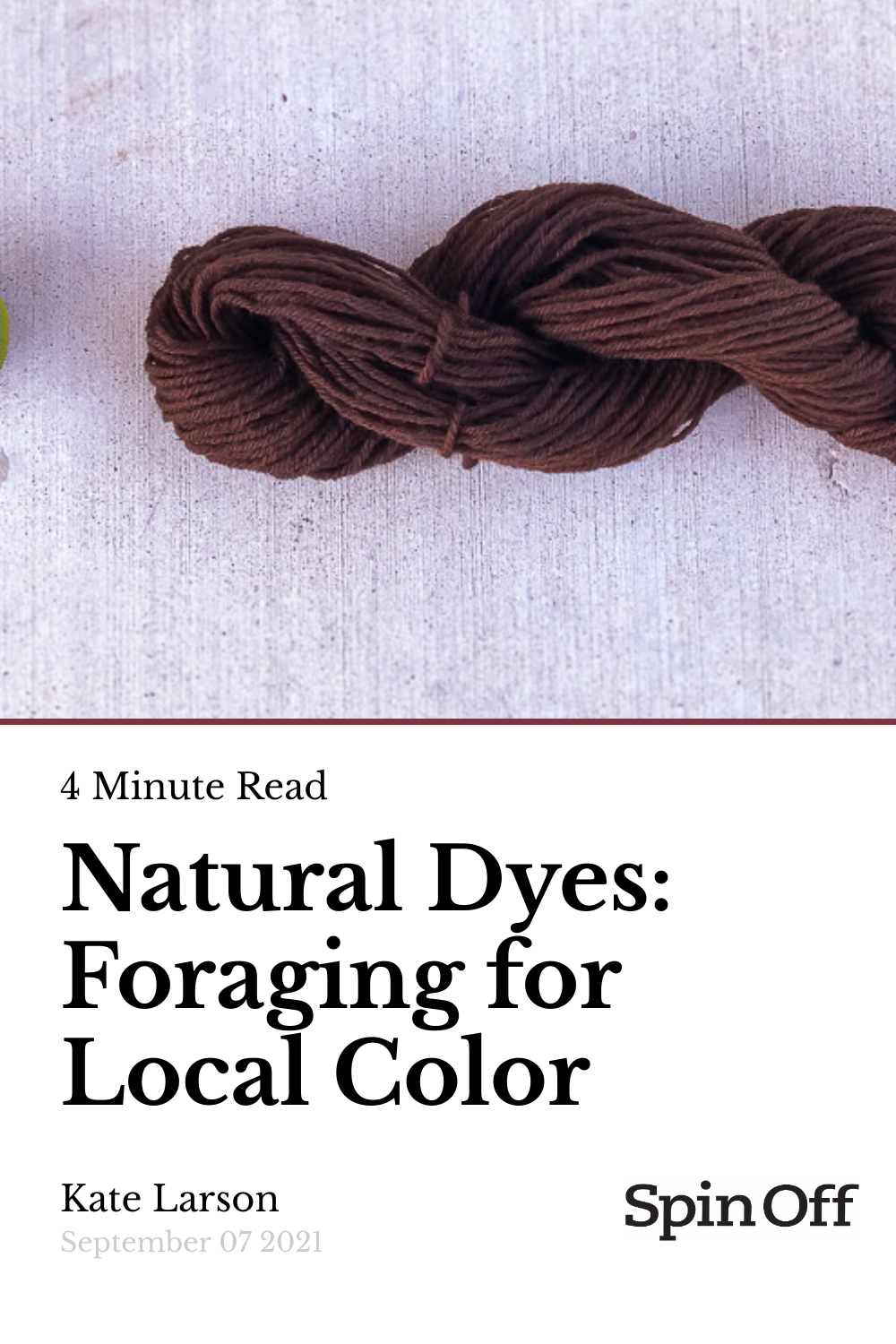 Natural Dyes: Foraging for Local Color | Spin Off