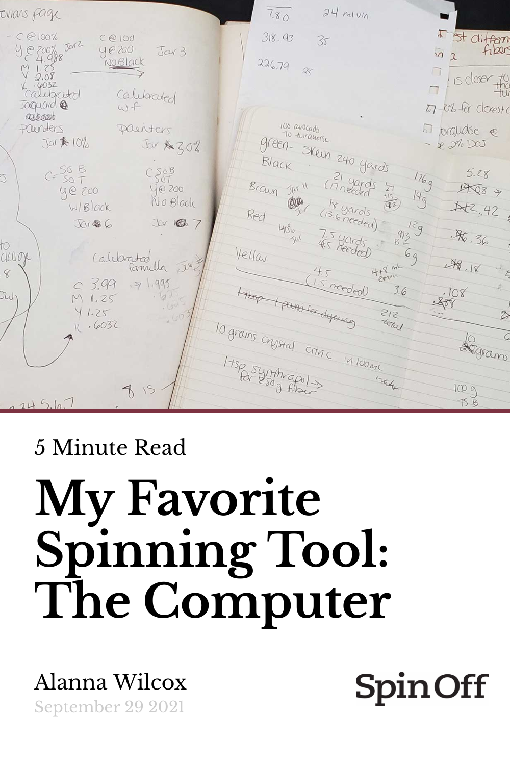 My Favorite Spinning Tool: The Computer | Spin Off